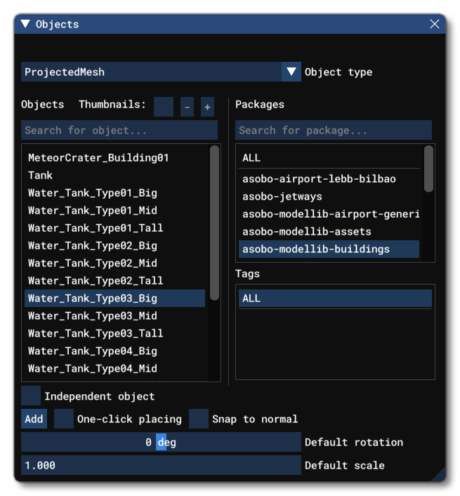 ProjectedMesh Objects