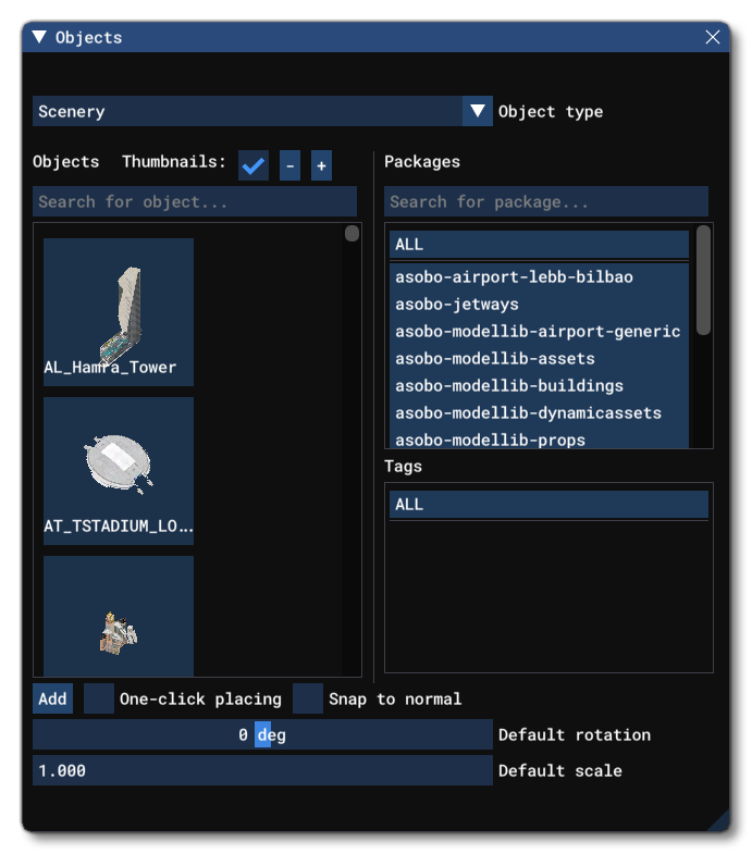Using The Scenery Editor